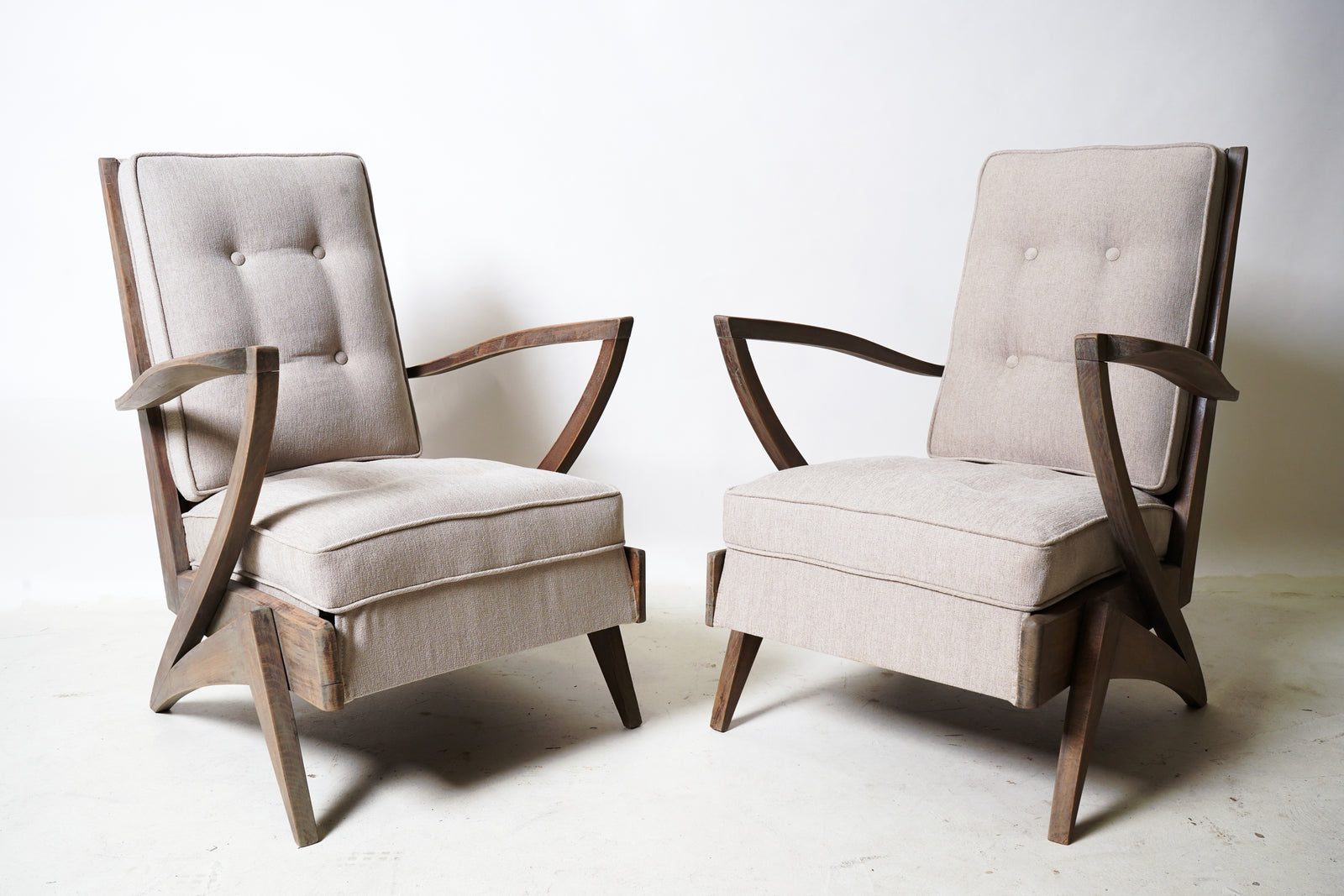 A Pair of Mid-Century Modern French Lounge Chairs