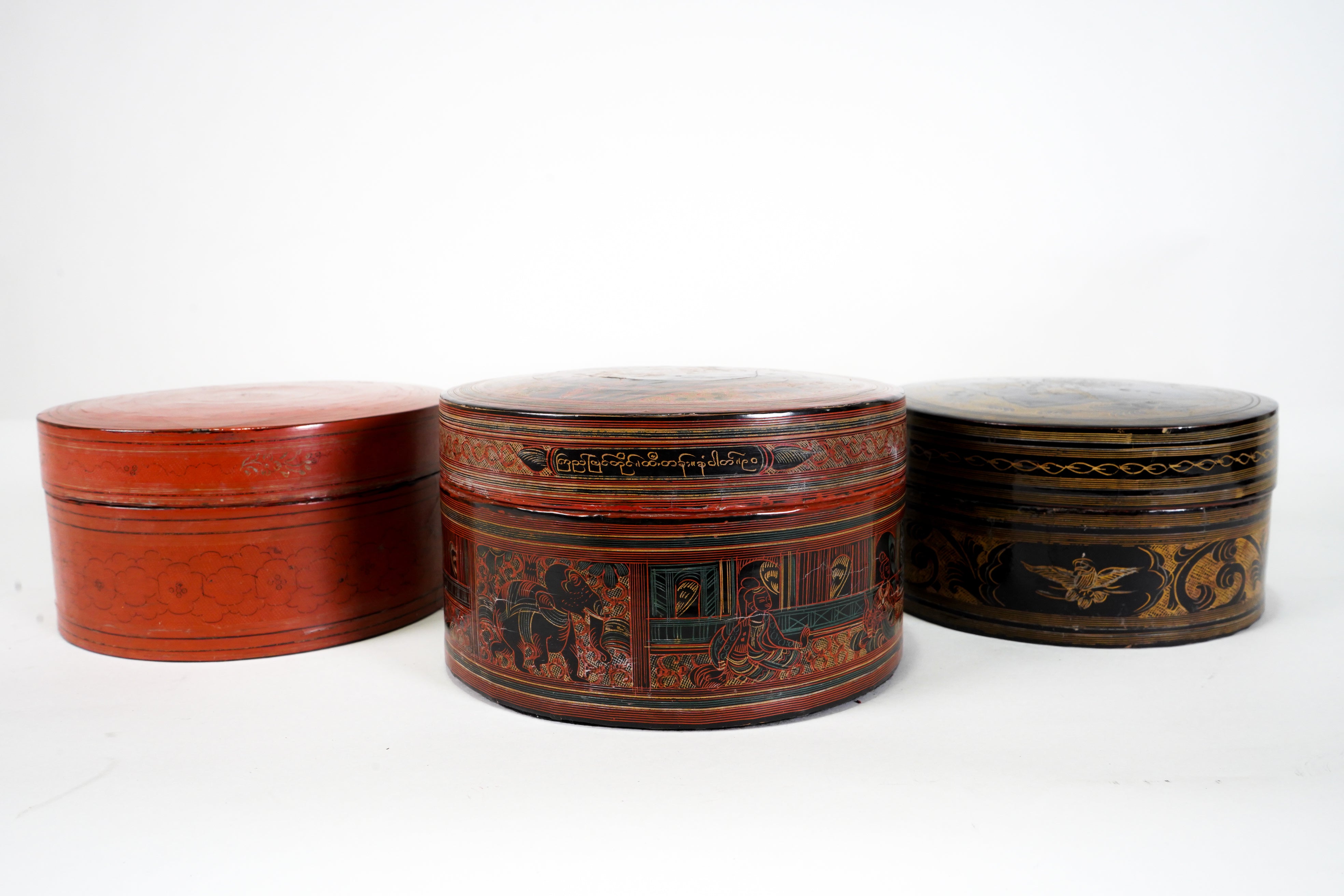 Burmese Betel Nut Box 4.5"H