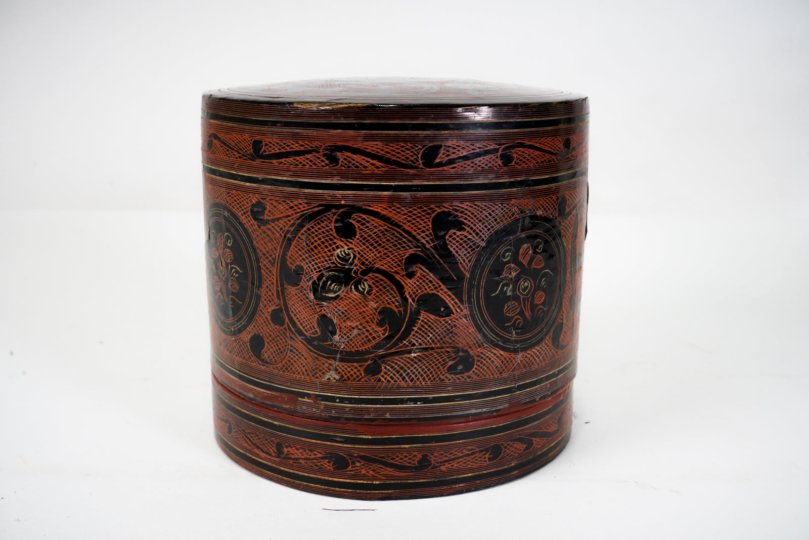 Burmese Betel Nut Box 7"H