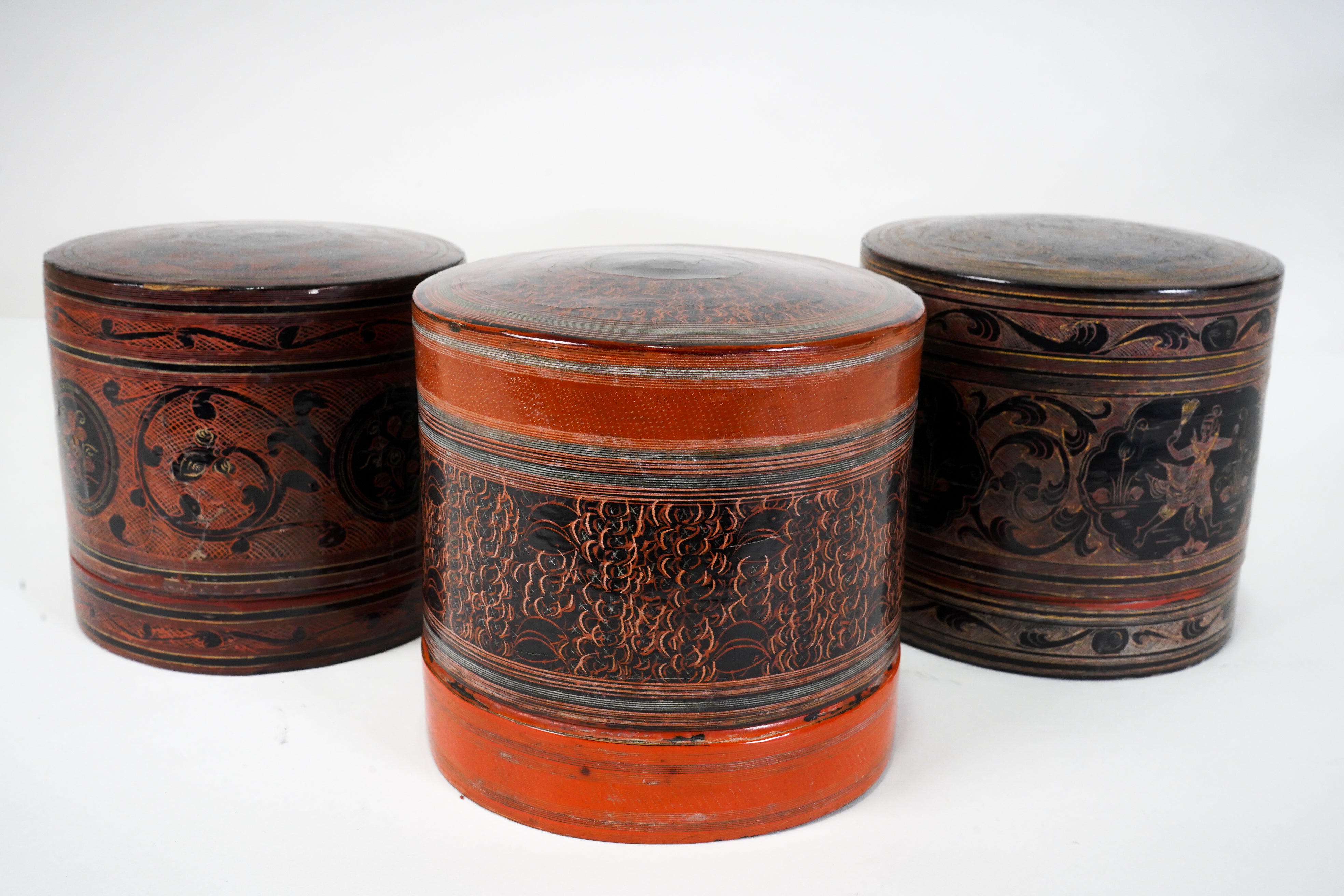 Burmese Betel Nut Box 7"H