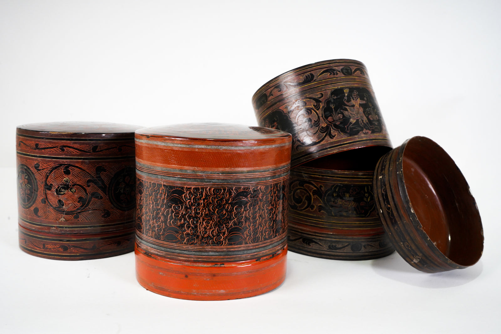 Burmese Betel Nut Box 7"H