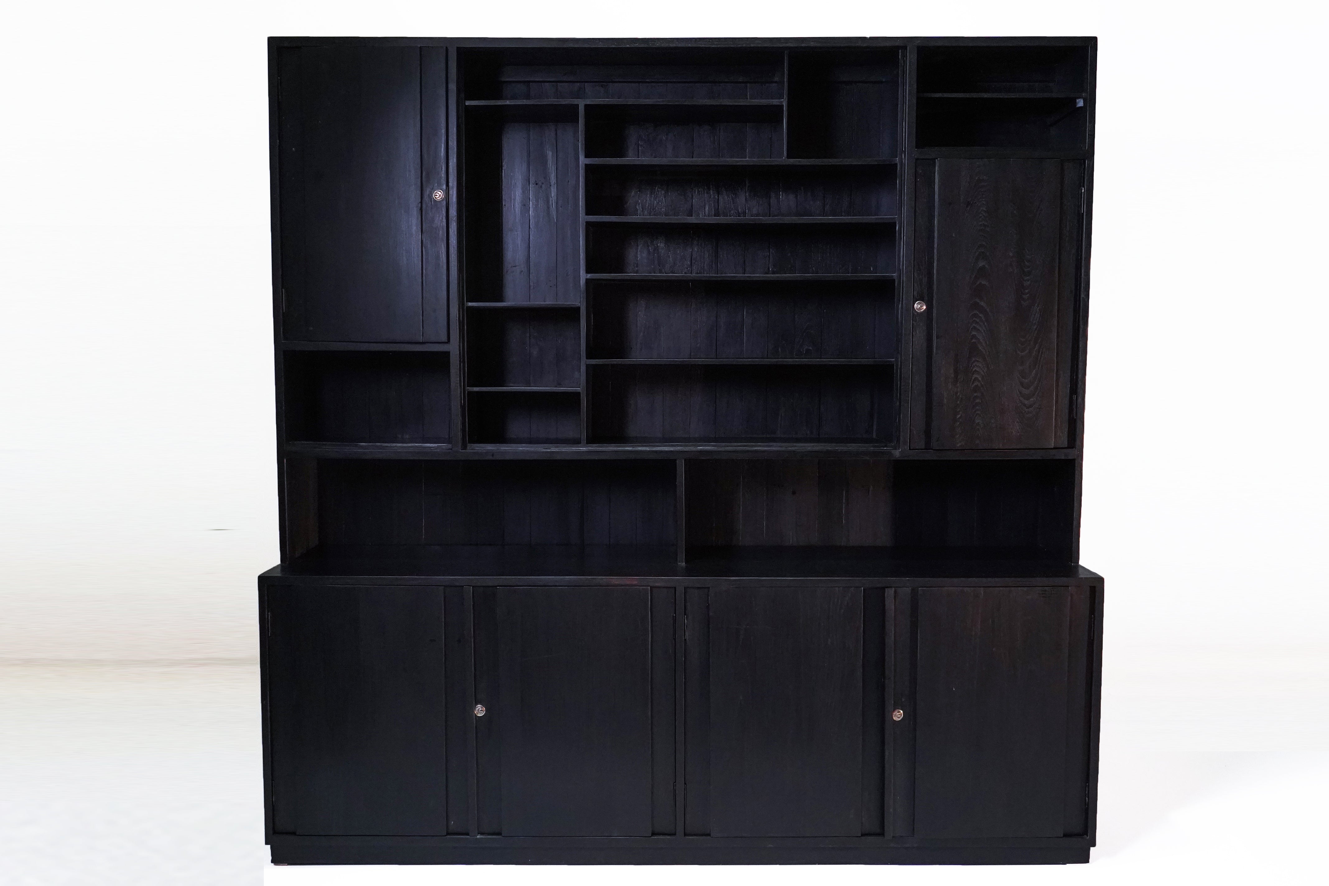 British Colonial Teak Wood Bookcase